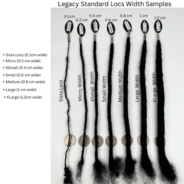 XSmall Width Standard Loc Extensions (CUSTOM PRE-ORDER /SHIPS IN 2-6 W ...