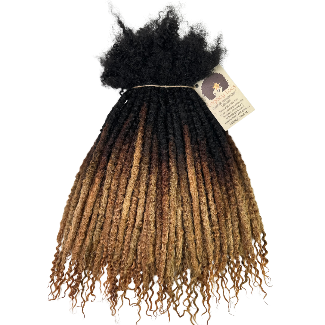 XSmall Width Textured Coil Loc Extensions Color Honey Tip Variants(CUS ...